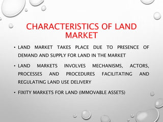 Formal and informal land market | PPTX