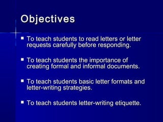 Formal and informal letters | PPT