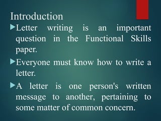 Formal and Informal Letter writing for EFL learners | PPTX