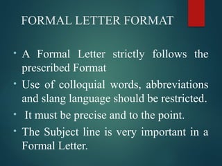 Formal and Informal Letter writing for EFL learners | PPTX