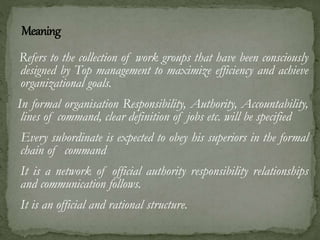 Formal and informal org | PPTX