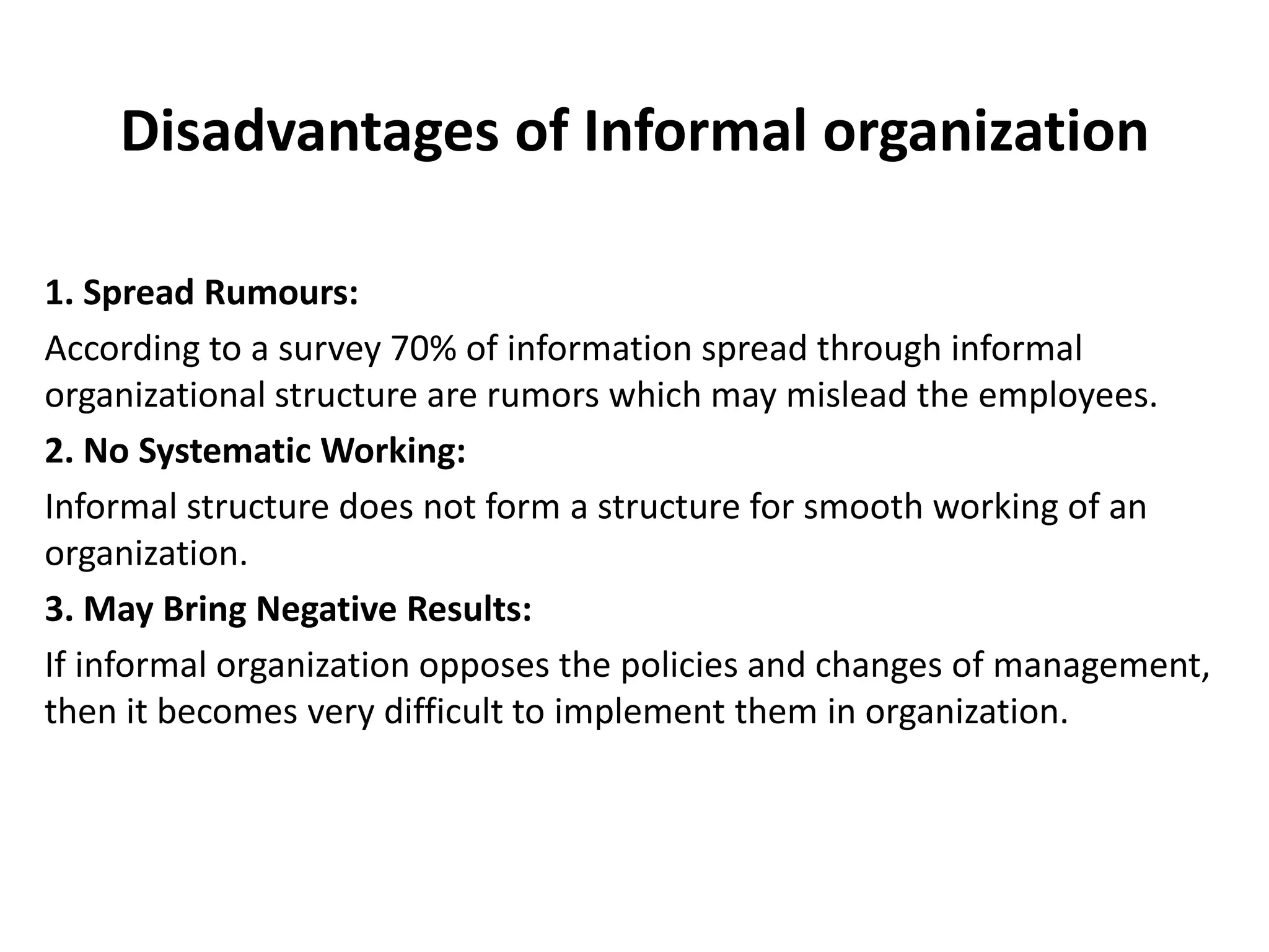 Formal and informal organizational structure | PPT