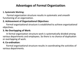 Formal and informal organizational structure | PPT