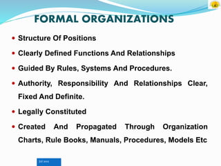 Formal and informal organizations | PPTX