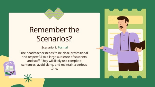 Formal and Informal Registers Education Presentation in Green Yellow ...