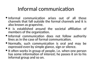 formal and informal IN BUSINESS COMMUNICATION | PPT
