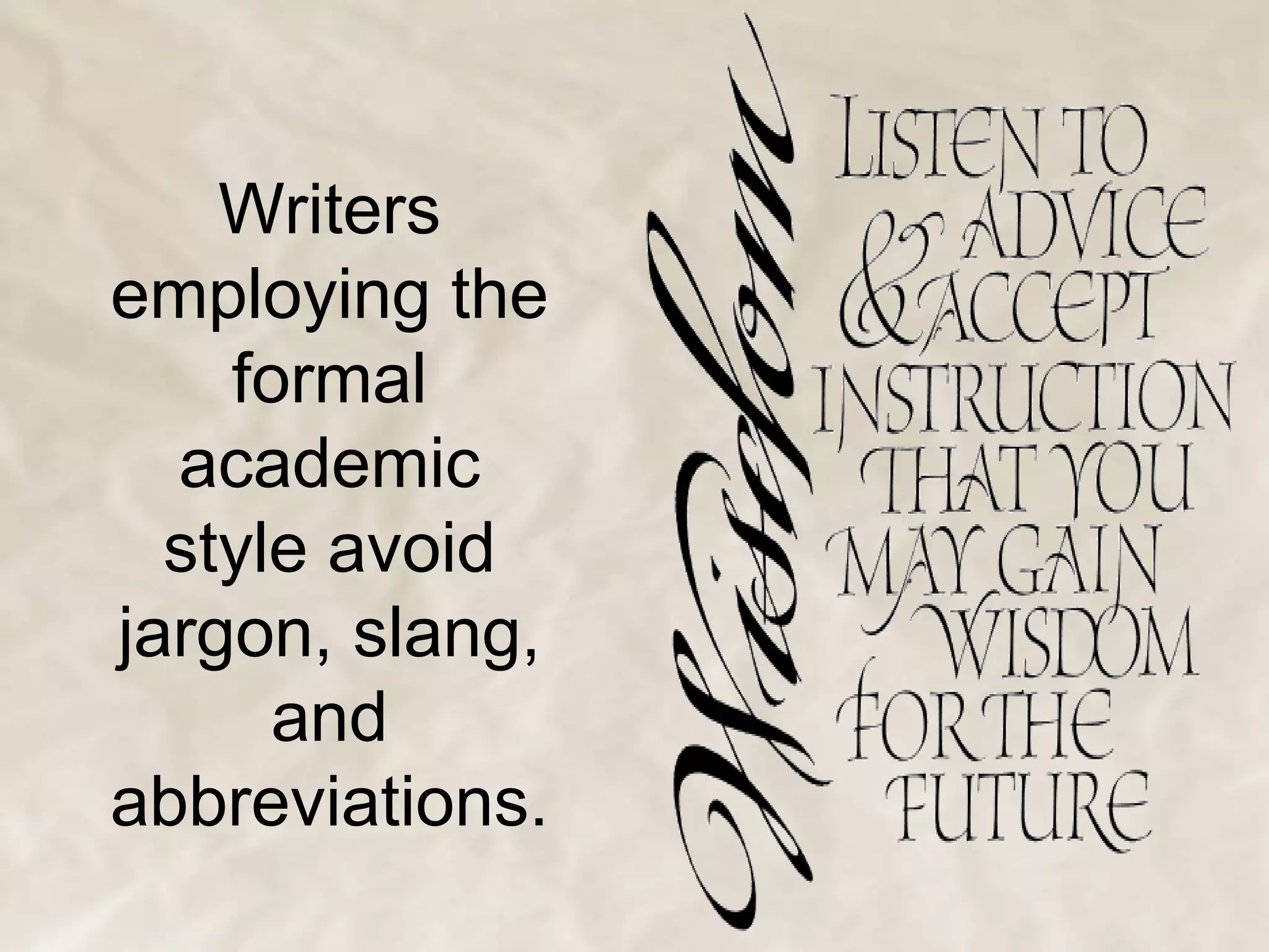 Formal and informal writing power point | PPT