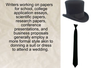 Formal and informal writing power point | PPT