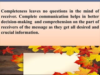 Seven Cs of Communication | PPTX