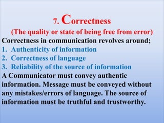 Seven Cs of Communication | PPTX