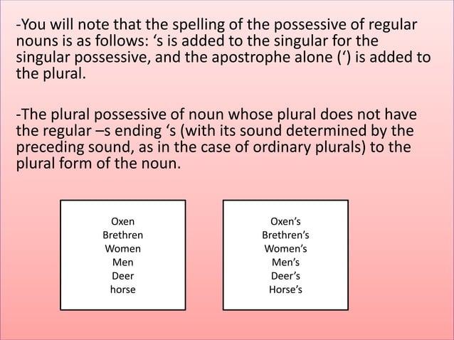 Formal characteristics of nouns | PPTX | Poetry | Books and Literature