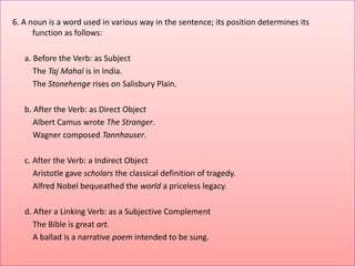 Formal characteristics of nouns | PPTX