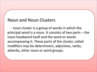 Formal characteristics of nouns | PPTX