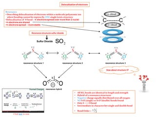 IB Chemistry on Resonance, Delocalization and Formal Charges | PDF