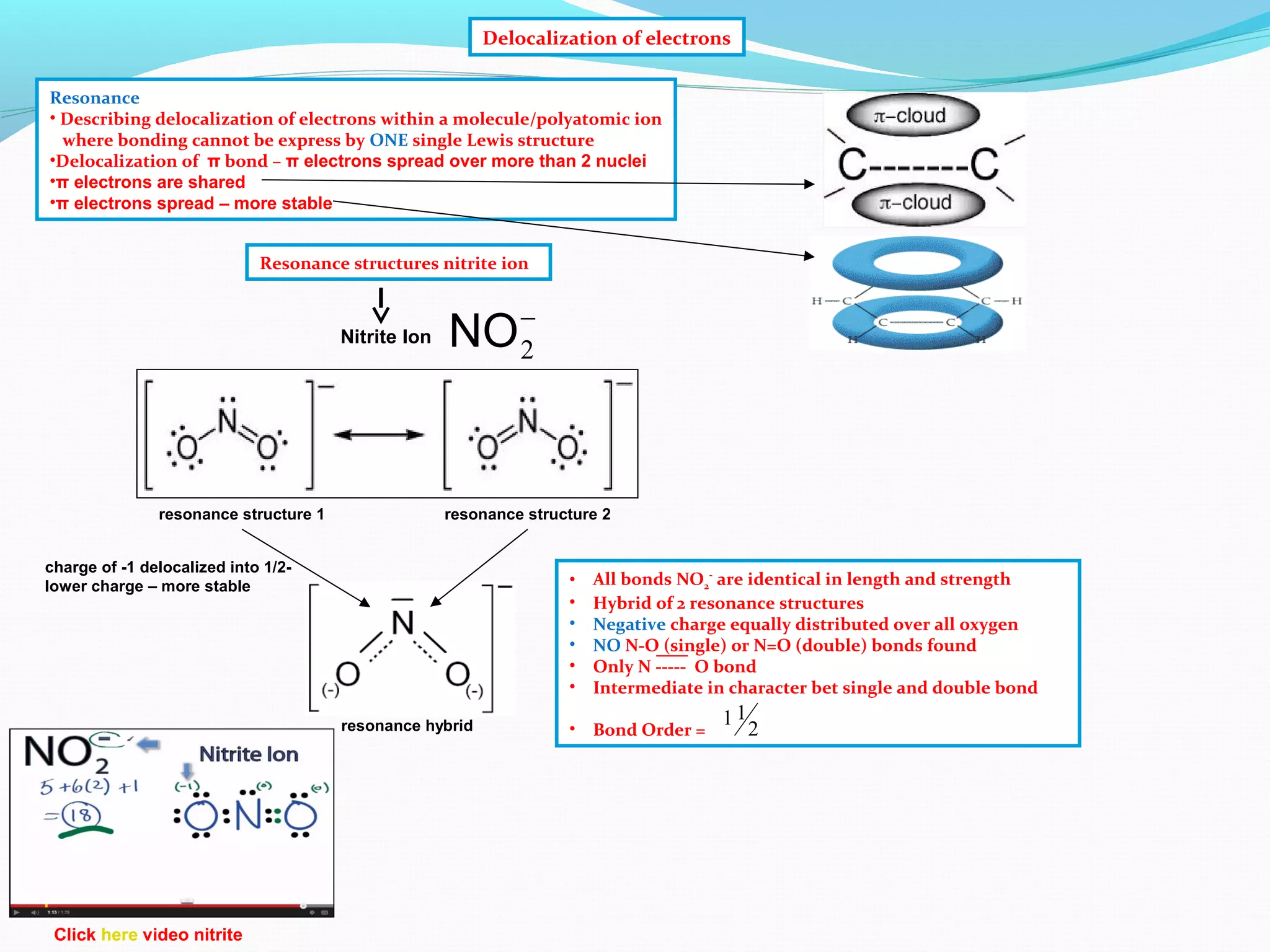 IB Chemistry on Resonance, Delocalization and Formal Charges | PPT