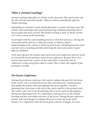 Formal coaching contract | DOCX | Educational Assessment | Education