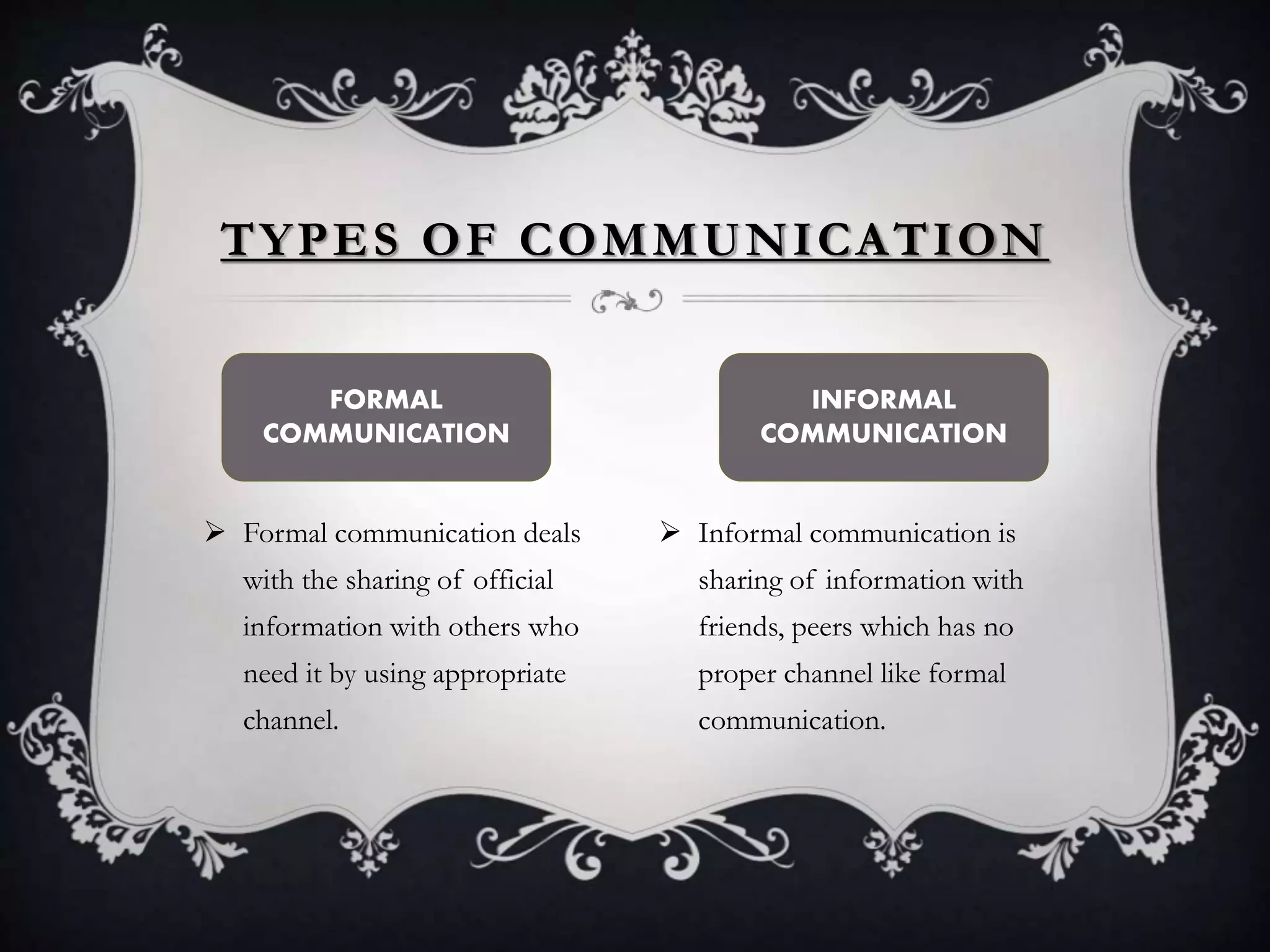 Formal communication in an organisation | PPTX