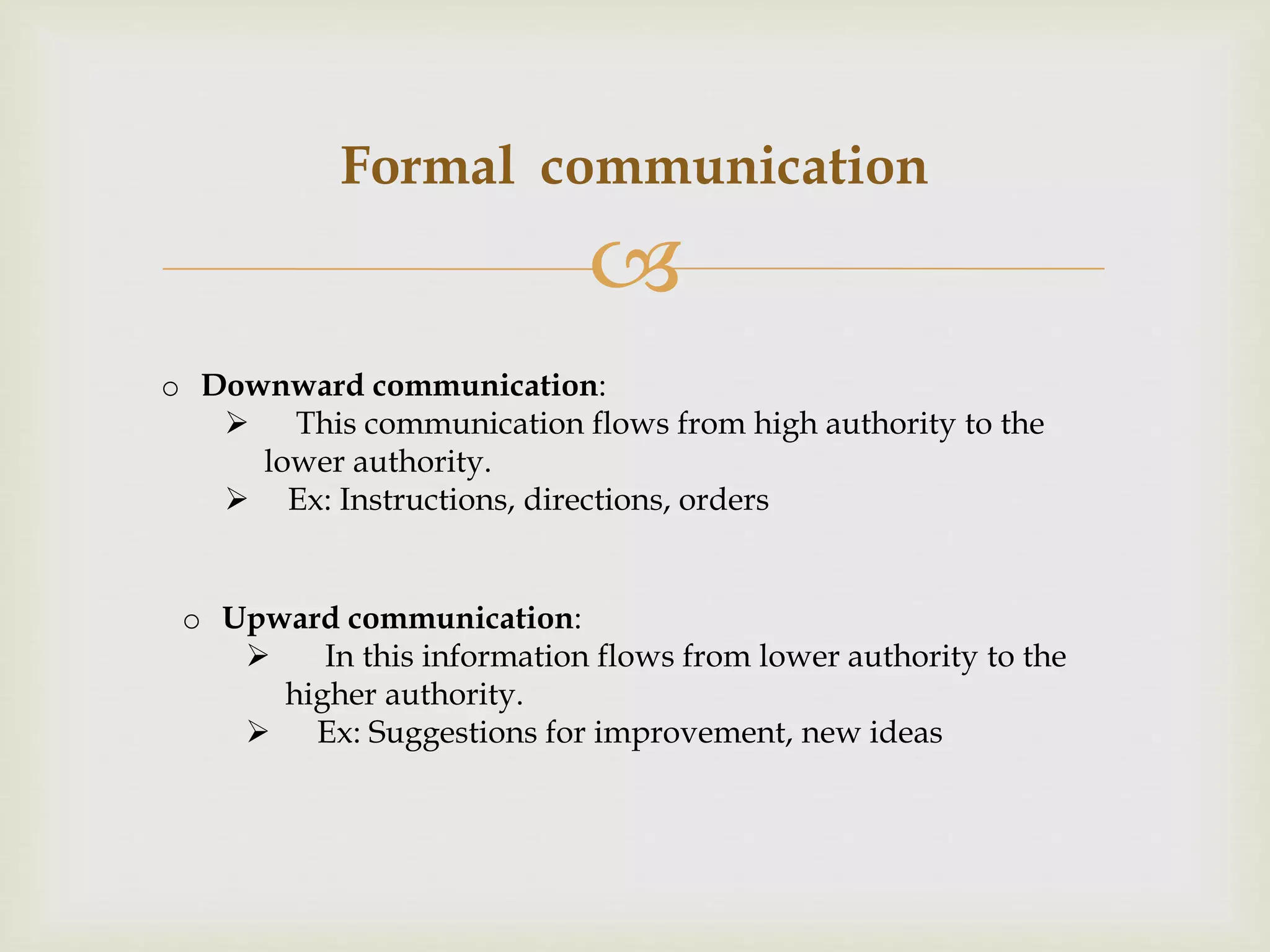 Formal communication in an organisation | PPTX