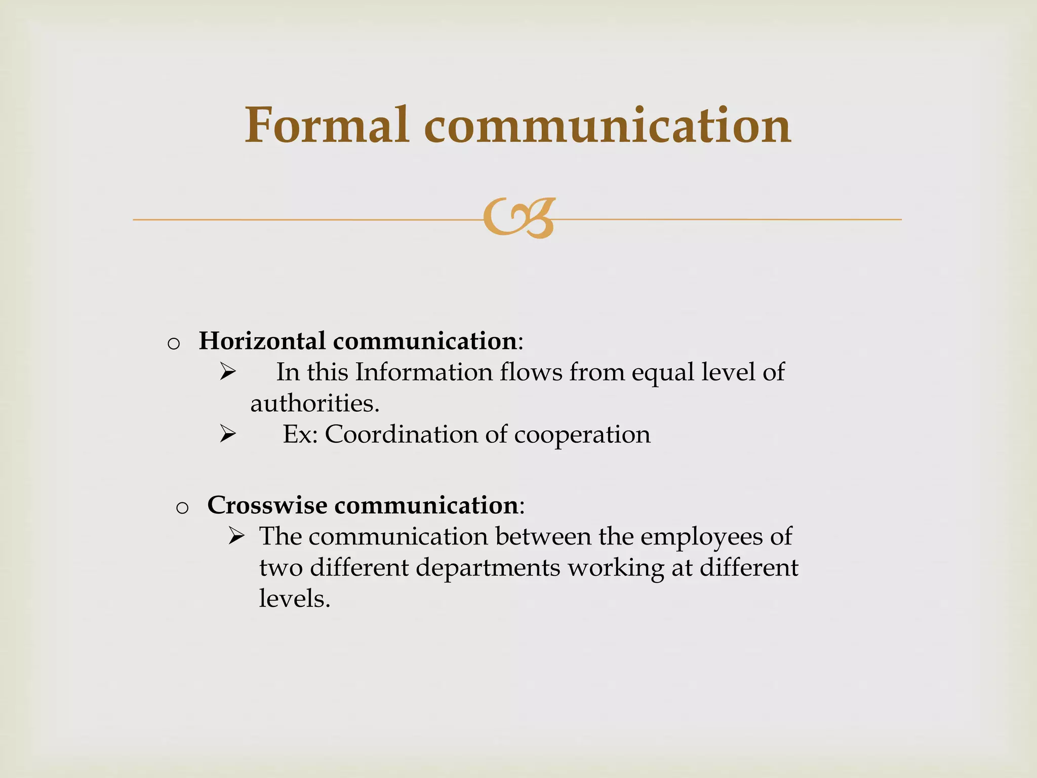 Formal communication in an organisation | PPTX