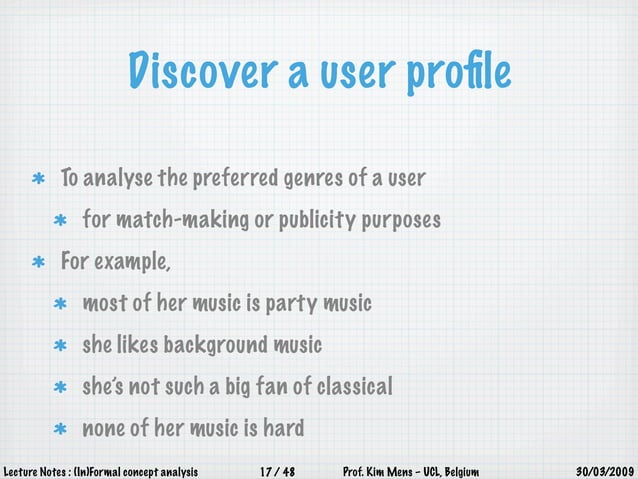 (In)Formal Concept Analysis | PPT