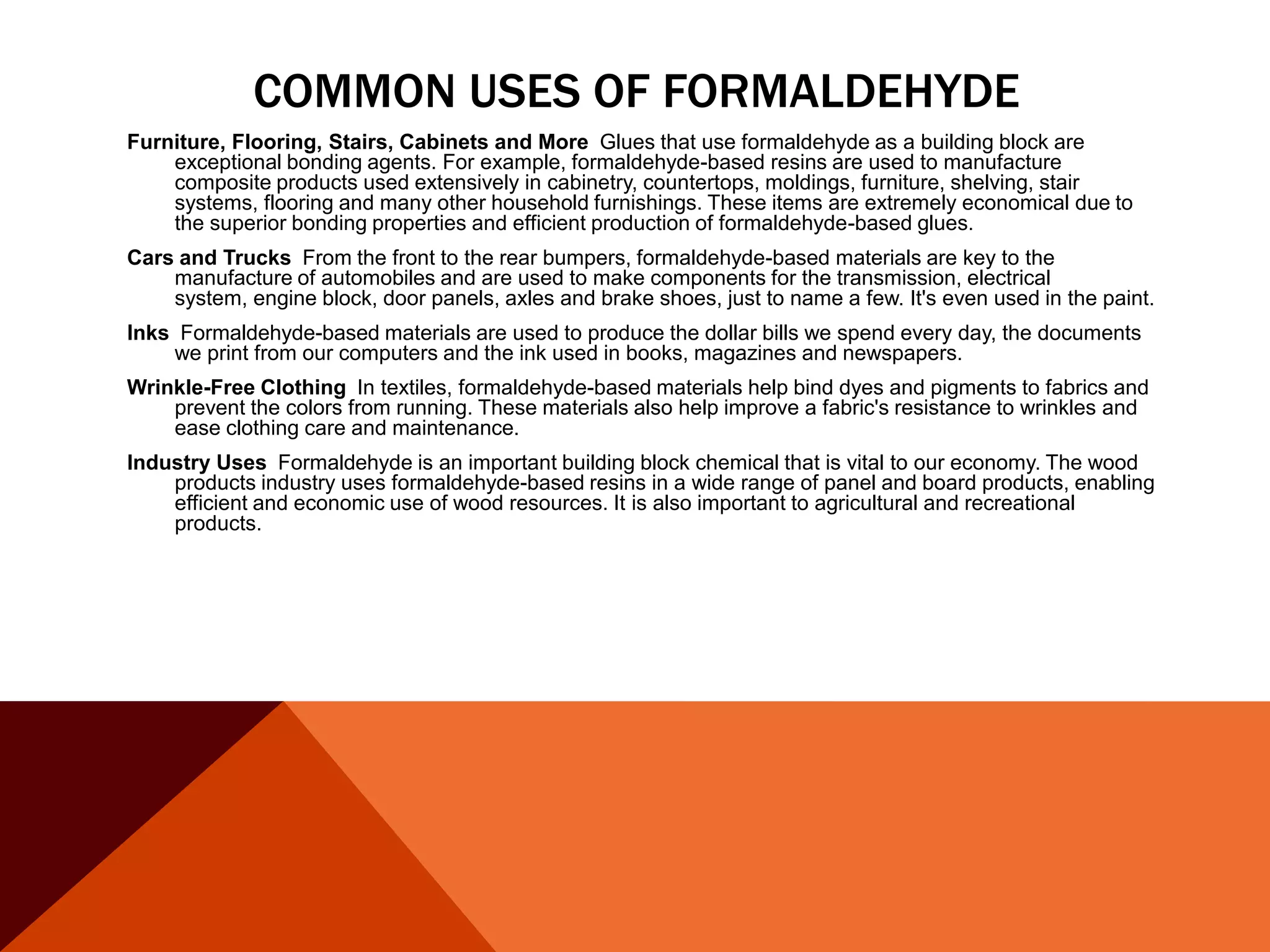 Formaldehyde:jerry maxwell | PPT