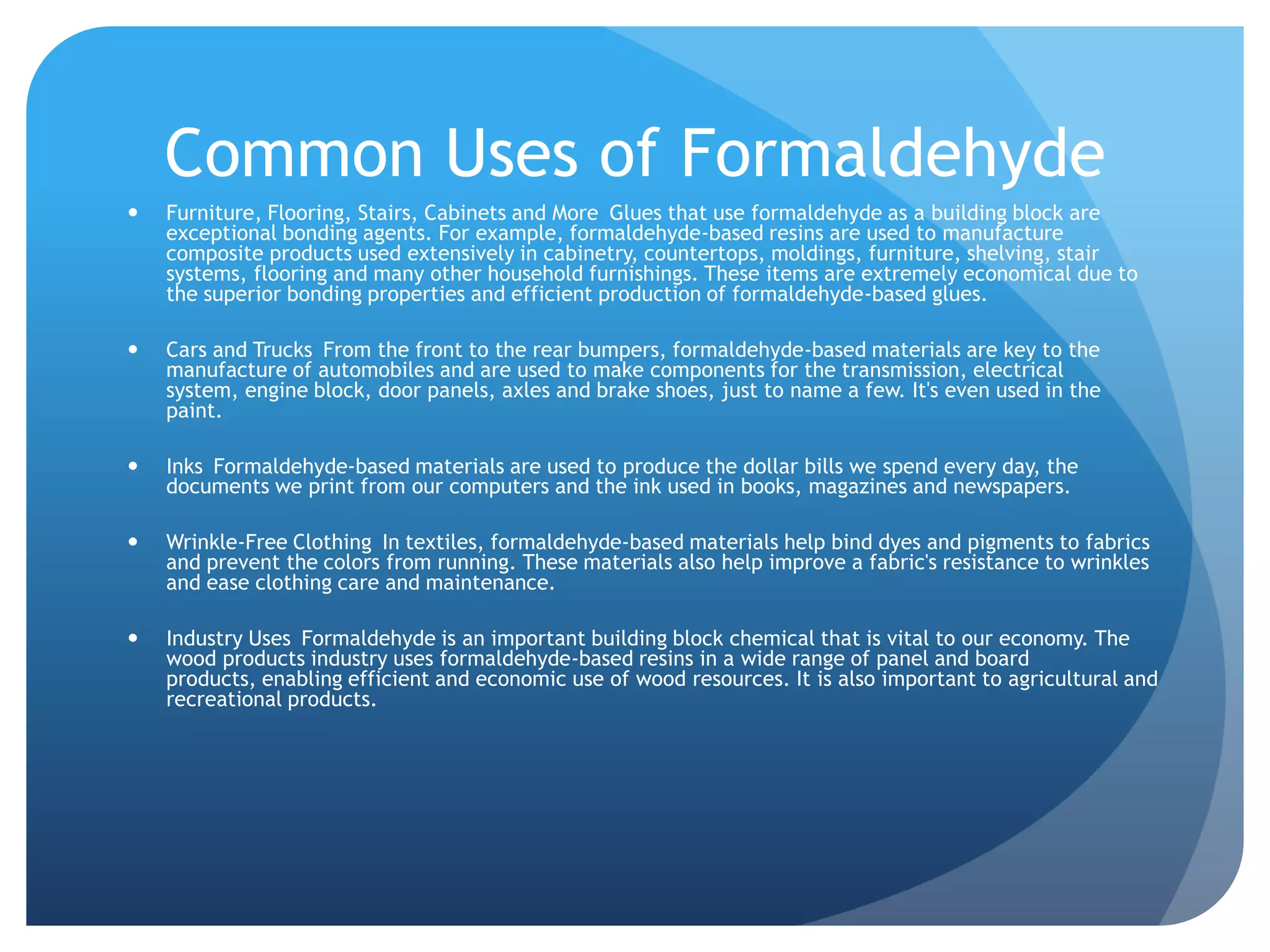 Formaldehyde:jerry maxwell | PPTX