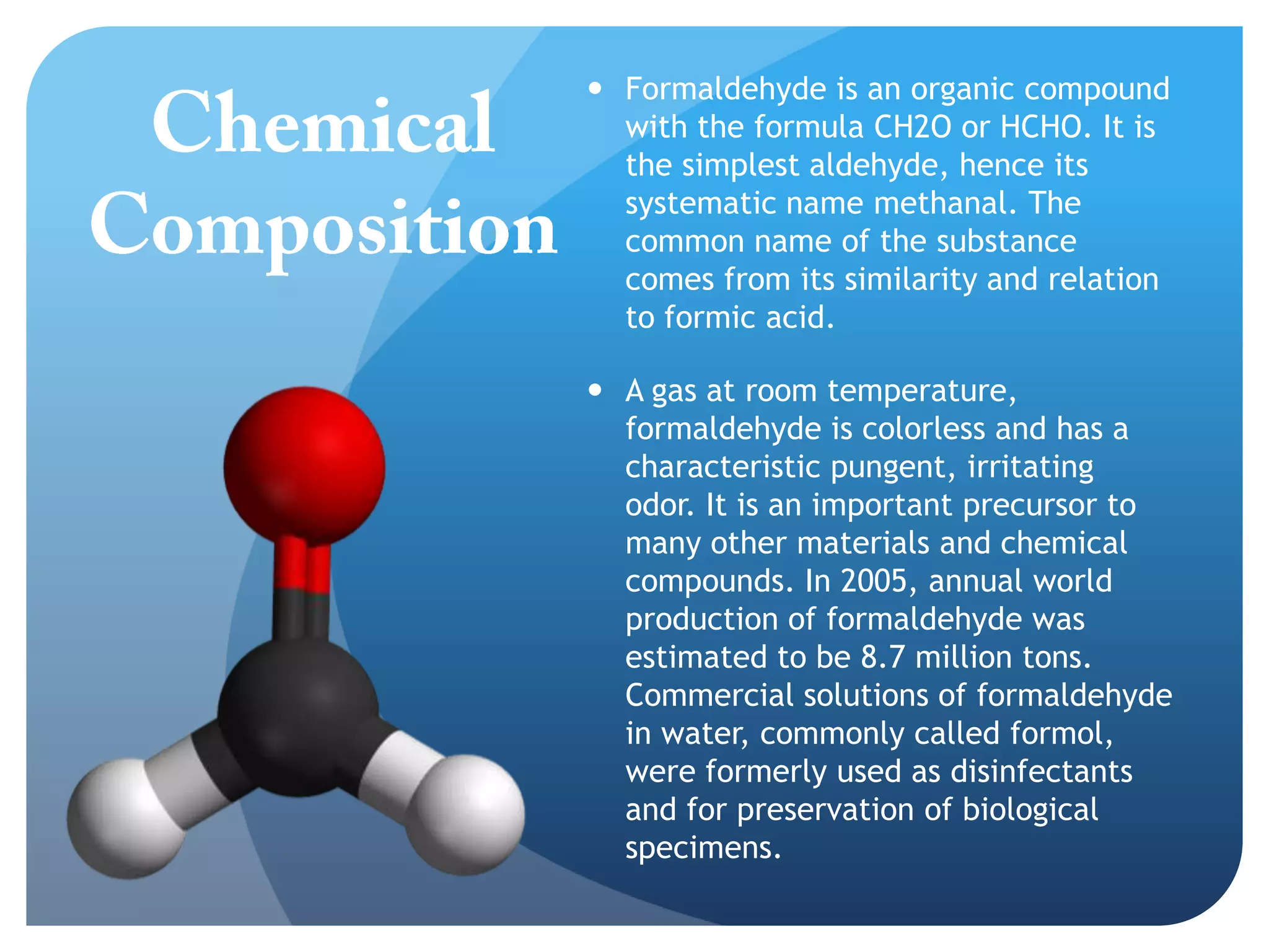 Formaldehyde:jerry maxwell | PPTX