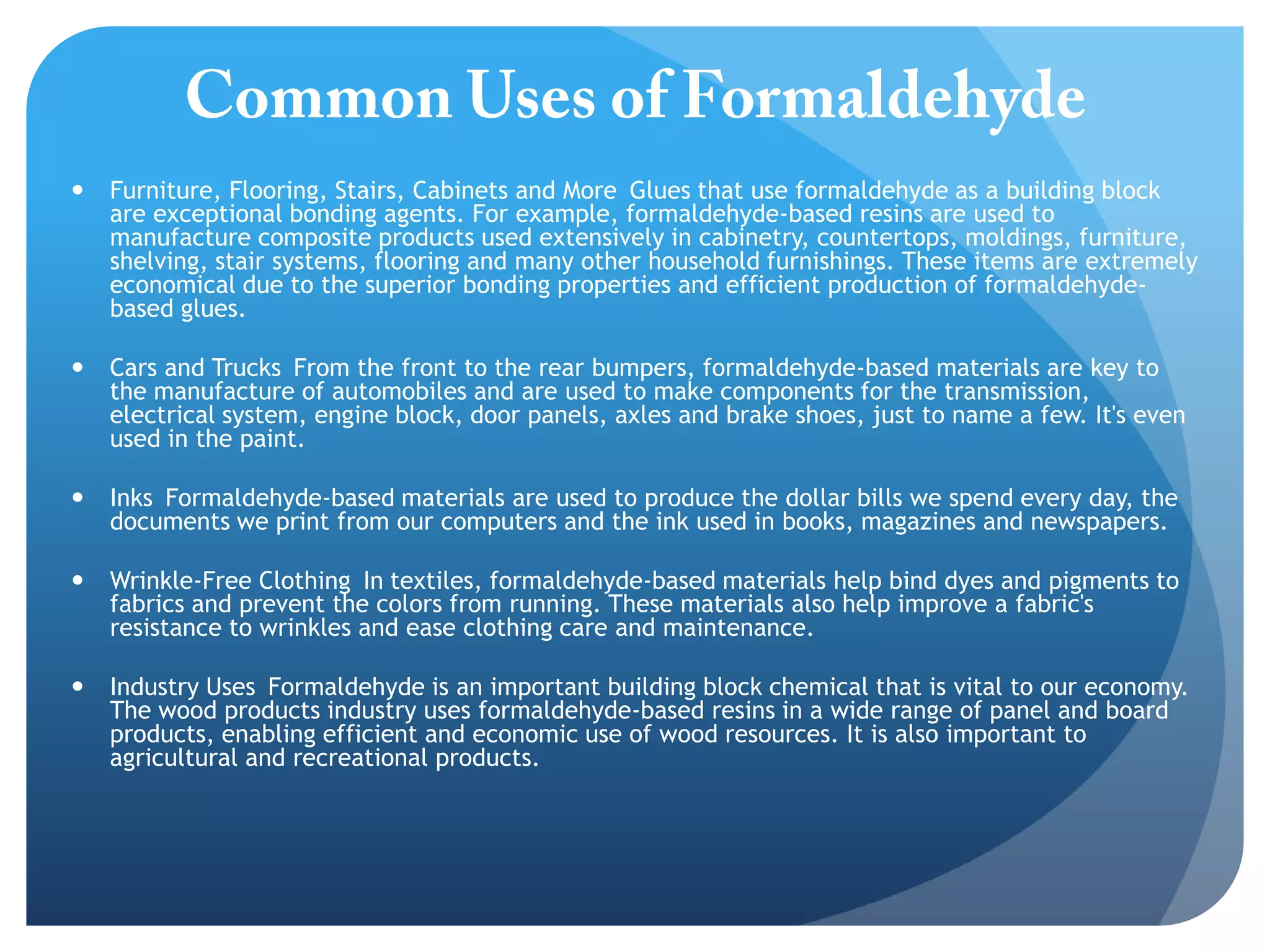 Formaldehyde:jerry maxwell | PPTX