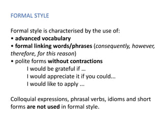 How to write a formal email | PPTX