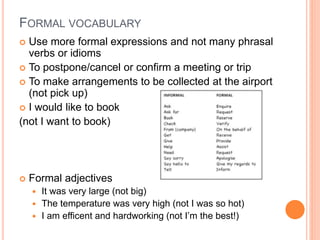 Formal emails and letters | PPTX