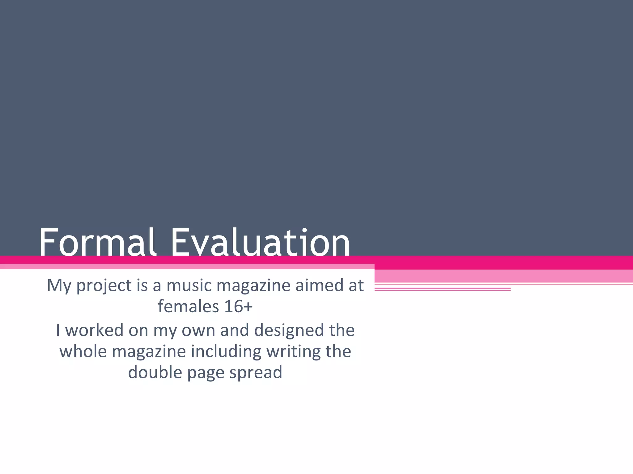 Formal evaluation | PPT