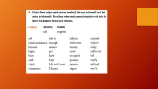 Formal vs informal English | PPTX