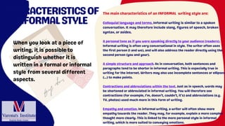 Differences between Formal and Informal Language Style | PPT