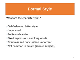 Formal informal letters | PPT