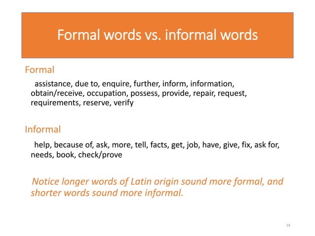 Formal informal letters | PPT