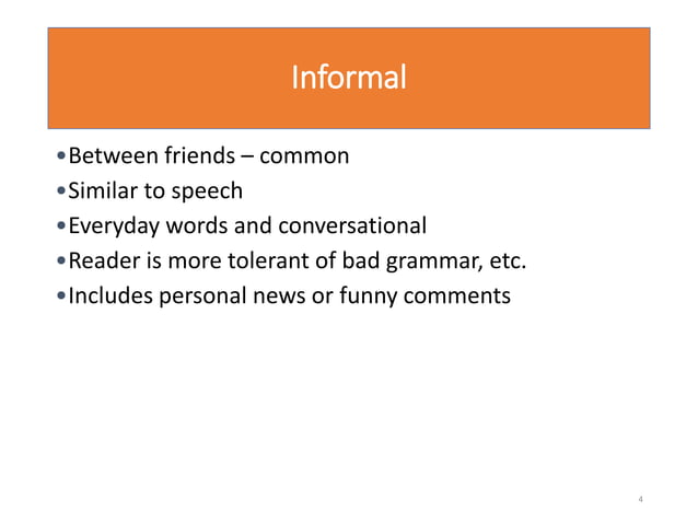Formal informal letters | PPT