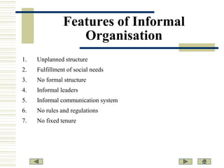 Informal Organization
