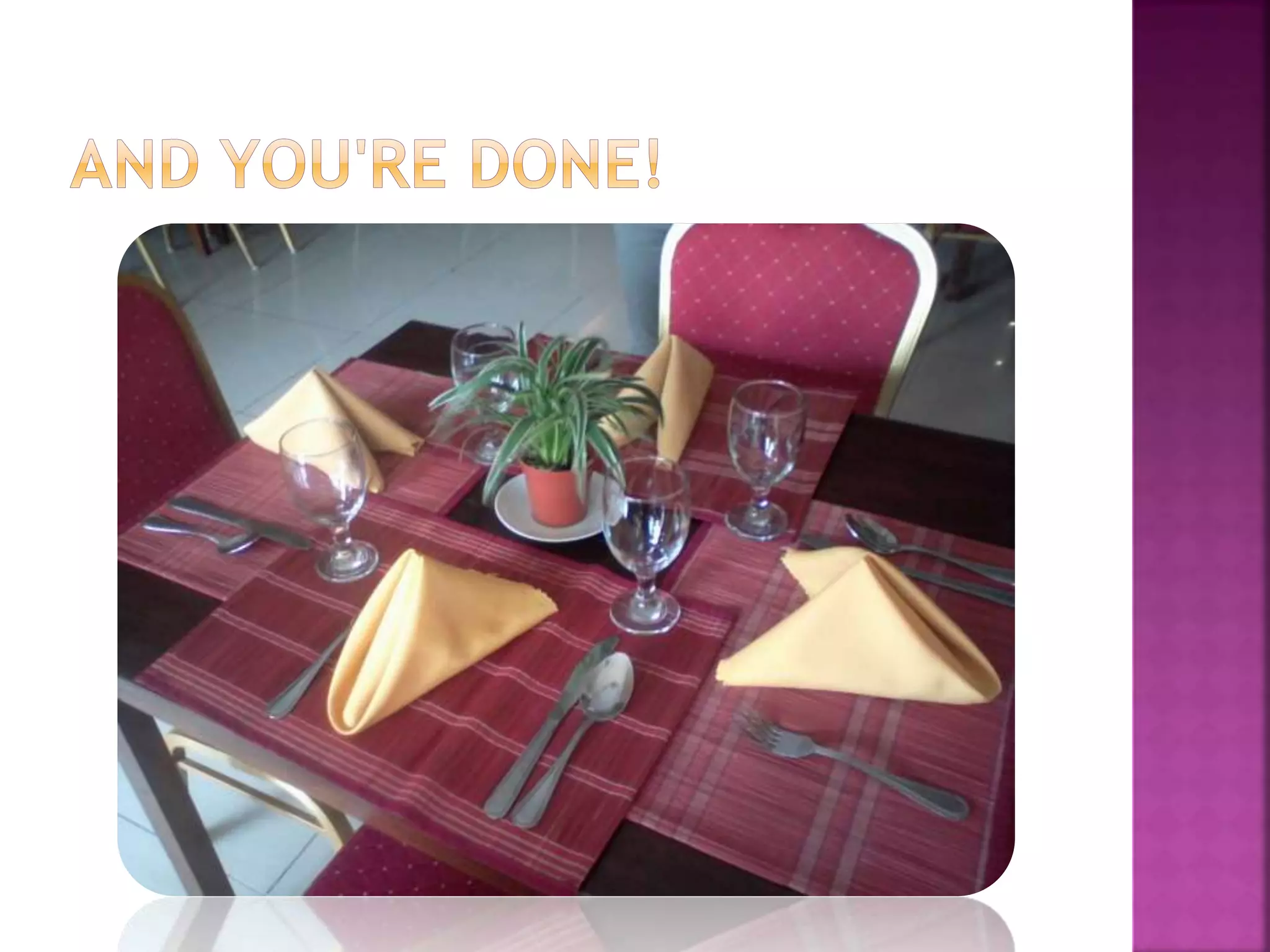 Formal & informal table setting | PPSX