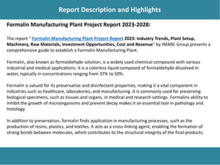 Formalin Manufacturing Plant Project Report PPT | Plant Cost: 2023 ...