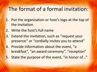 Formal invitation | PPTX
