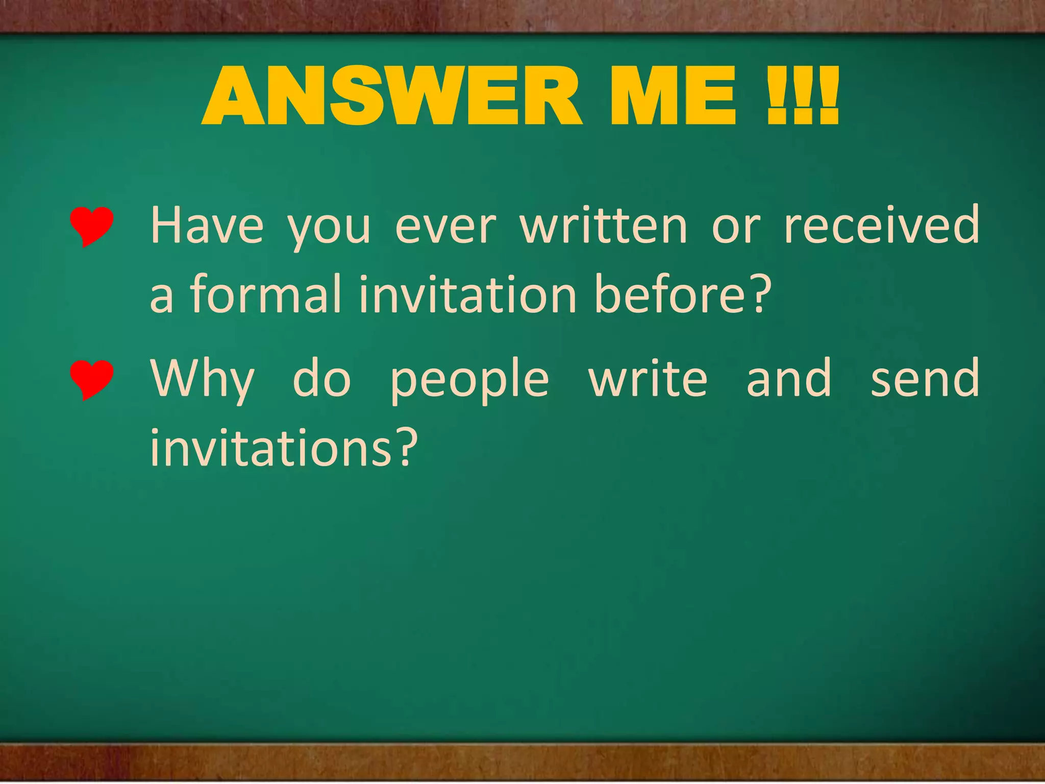 Formal invitation | PPTX