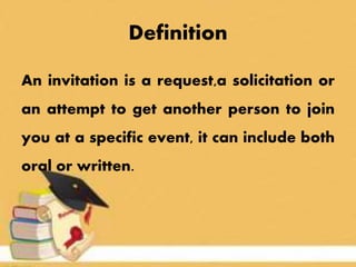 Formal invitation | PPTX | Prom | Personal Celebrations & Life Events