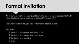 Invitation - Formal Invitation Presentation | PPTX
