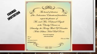 Formal Invitation fo 11 th grade students | PPTX