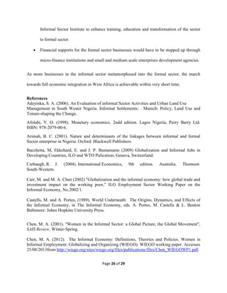 Formalising the informal sector | PDF