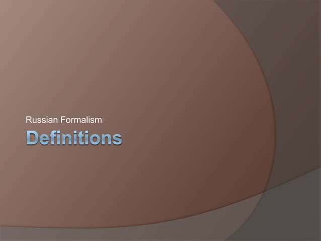 Formalism | PPTX