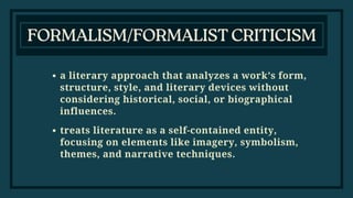 Formalism Criticism power point presentation | PPT