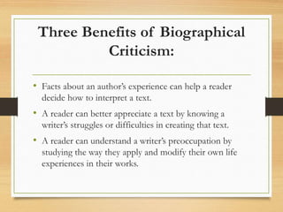 Formalism and biographical criticism | PPTX