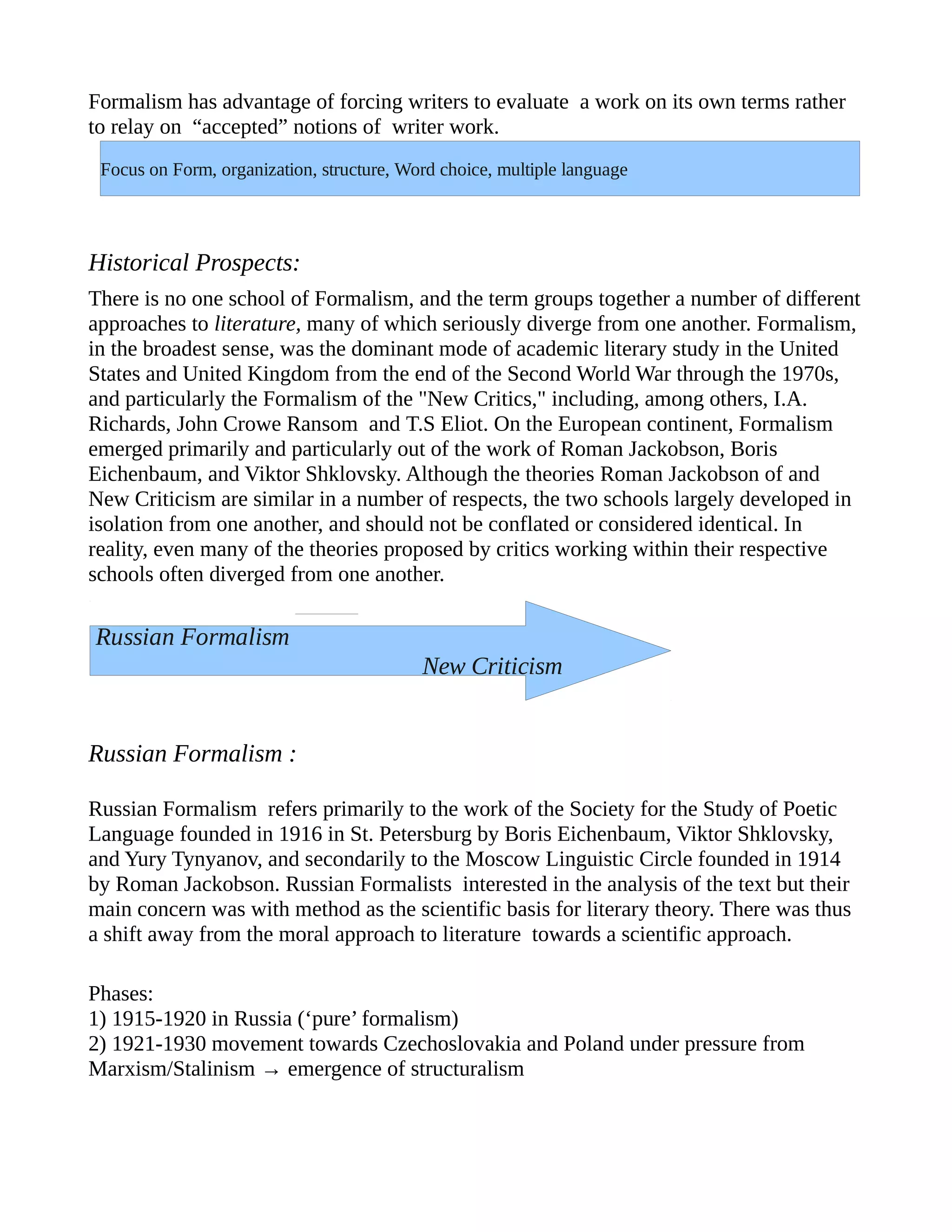 Formalism (Literary Theory) | PDF