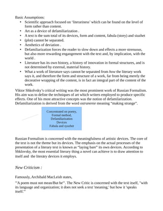 Formalism (Literary Theory) | PDF